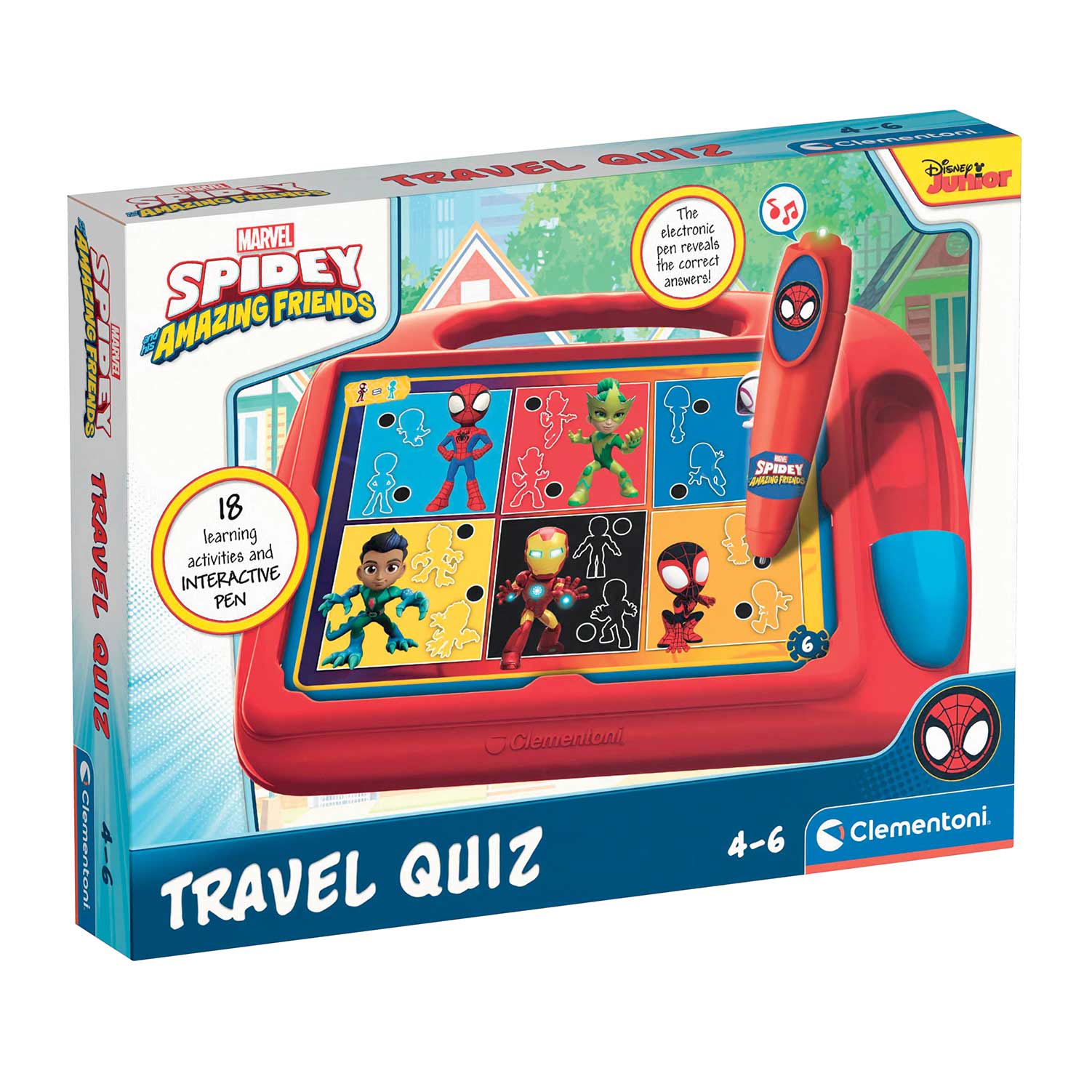 Travel quiz spidey and his amazing friends clementoni disney junior
