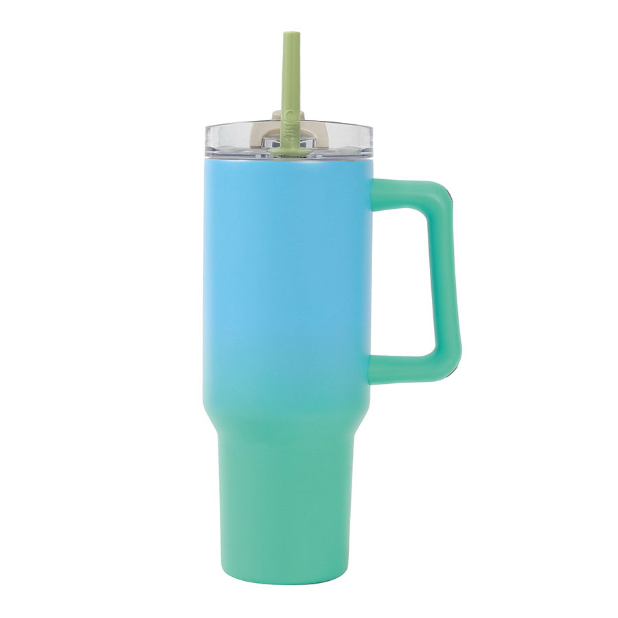 GARRAFA TERMICA I DRINK 1200ML DEGRADE AZUL/VERDE ID0254