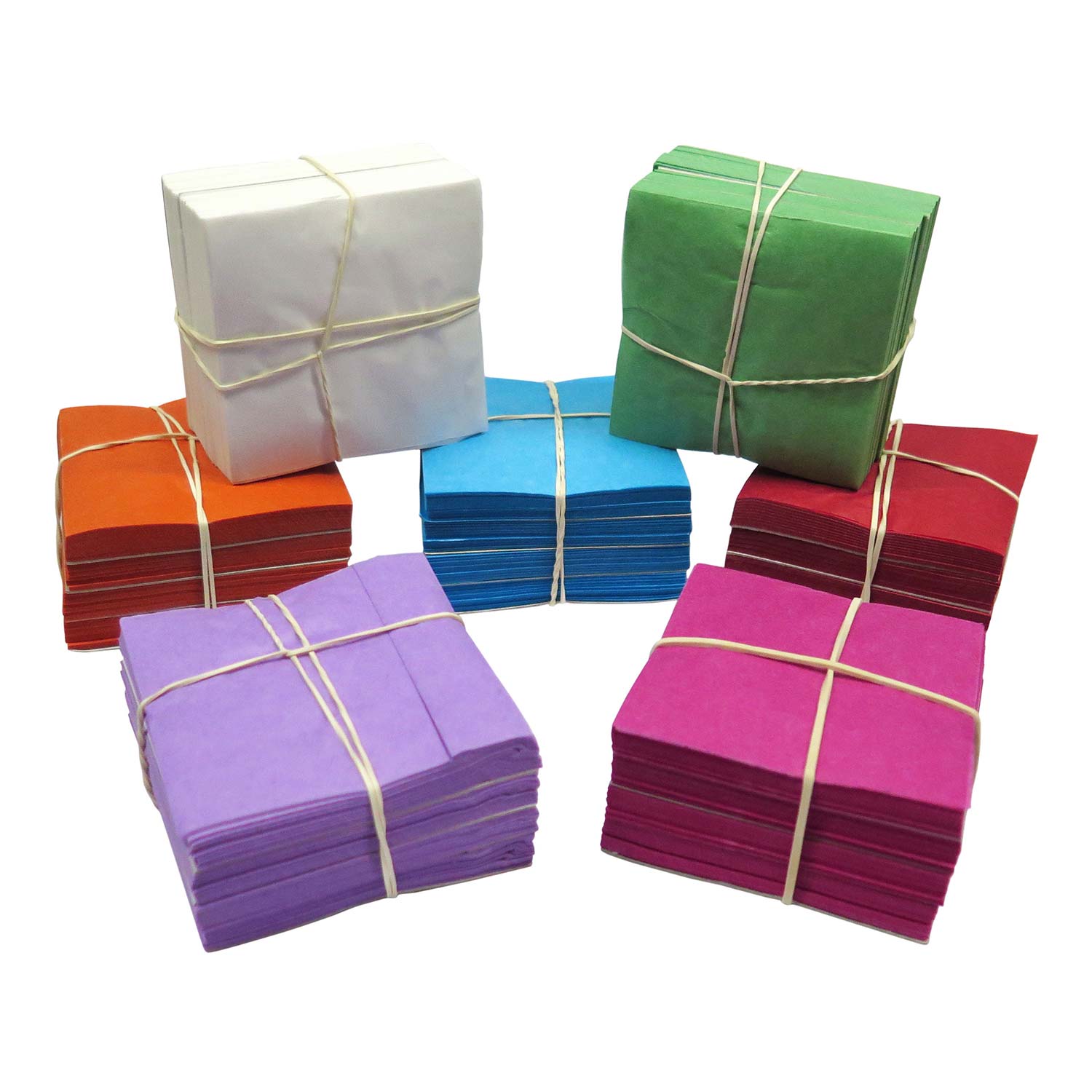 Bloco de rifas papel seda 6x6 cm cores sortidas 1000 unidades