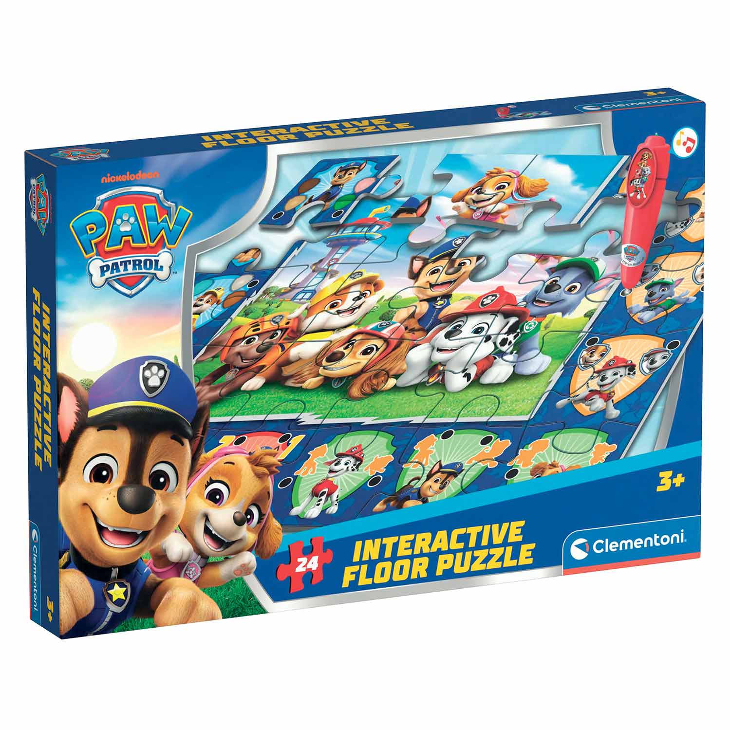 Tapete puzzle + jogo interactivo patrulha pata clementoni